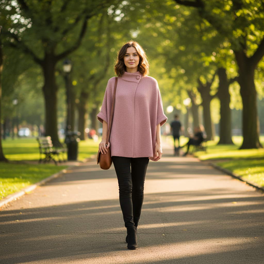 Cape with Button - Knit Cape | Gypsyroad Bowral